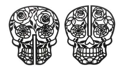 Laser Cut Skull 8"h (3 colors) – Roeda